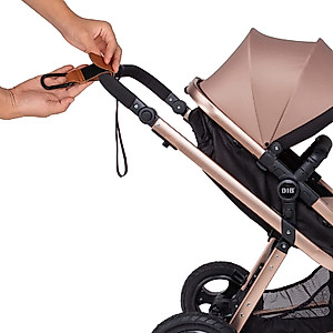 SAVITA 2pcs Baby Bag with Stroller Hooks, Leather Stroller Organizer Pram Buggy Hook Clip for Hanging Shopping, Dressing and Diaper Bags