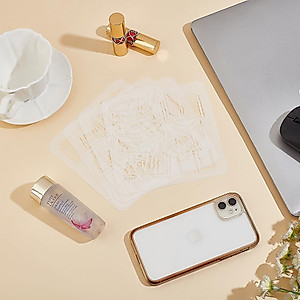 FINGERINSPIRE 4PCS Book Stencils for Painting 5.9x5.9 inch Plastic PET Collection Books Stencil Templates Reusable Stacked Standing Book Drawing Stencil for Office Study Library Wall Decor