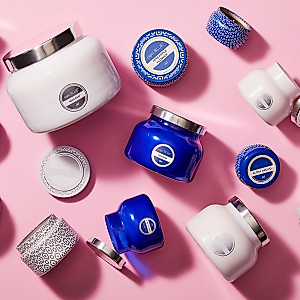 Capri Blue Scented Candle - Cotton Wick - Luxury Aromatherapy Candle - 19 Oz - Volcano - White