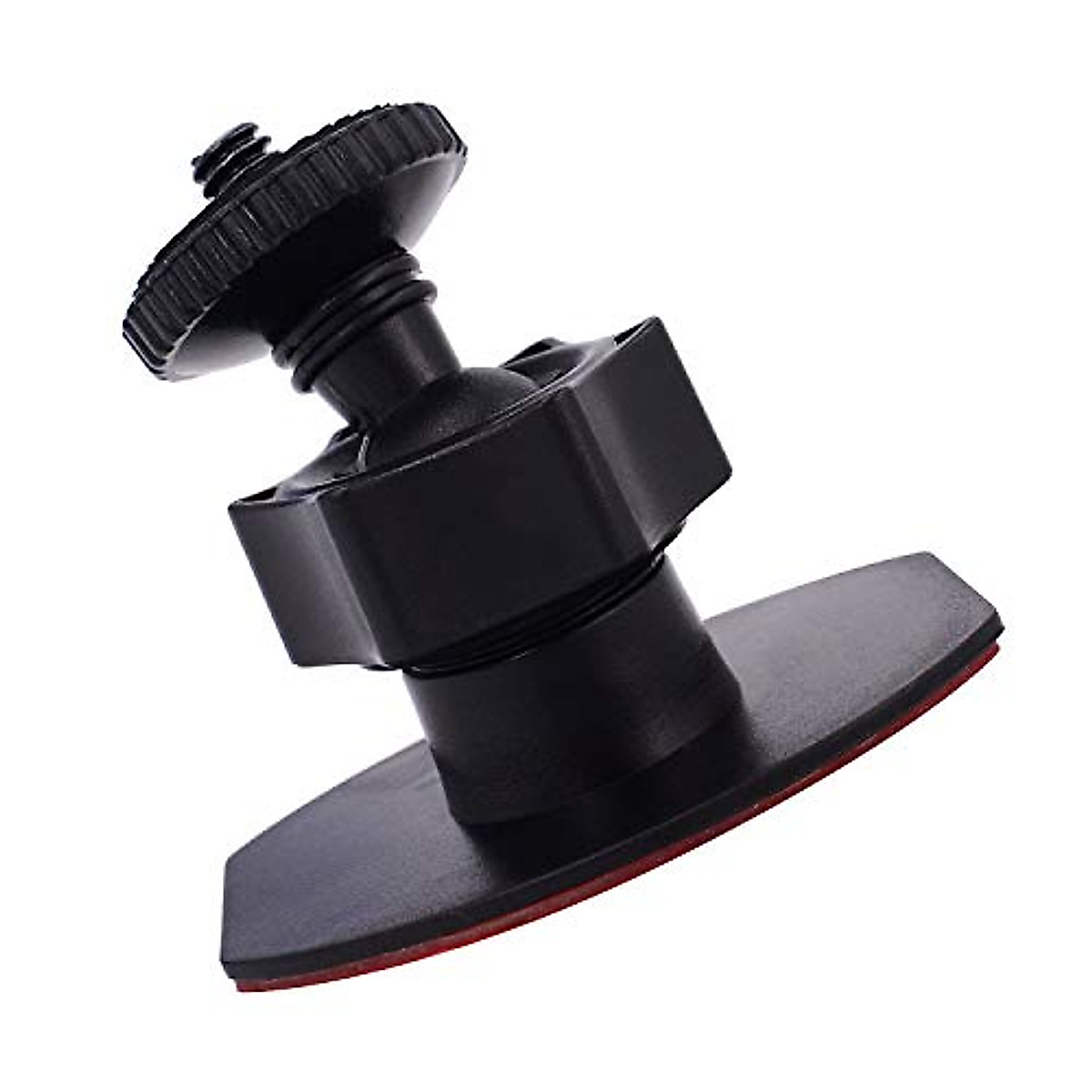 iSaddle CH01B 1/4" Thread Camera Mount Mini Double-Sided Adhesive in Dash Cam Mount Holder - Universal Tripod Permanent Holder Fits Sony/Ricoh/HP/GoPro/Oculus (M4 M6 Screw Join Ball Included)