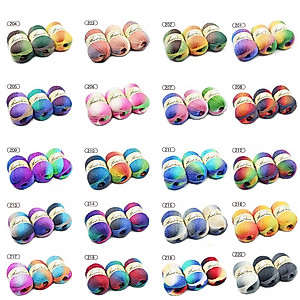 3 Skeins Colorful Soft Yarn, 400 Meters/437yd Gradient Multi Color Warm Wool Yarn Single-Layer Knitting Yarns for Knitting and Crocheting DIY Crafting Scarf Shawl Hat Sweater Coat