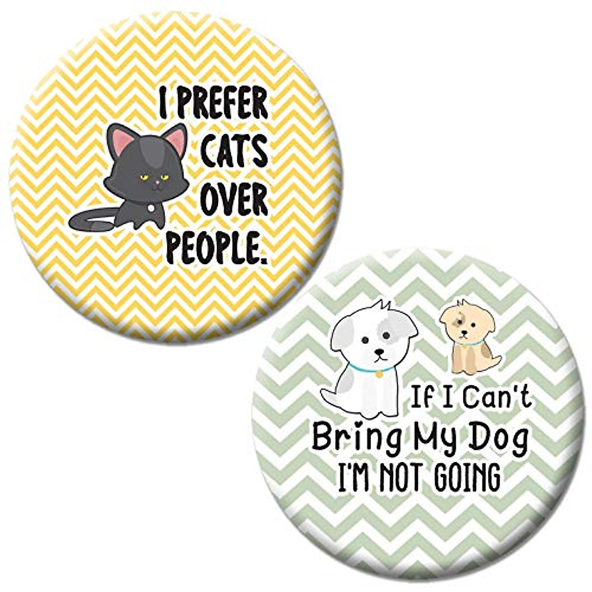 Creanoso Fun Pet Owner Pinback Button Badges - Stocking Stuffers Premium Quality Gift Ideas for Children, Teens, & Adults - Corporate Giveaways & Party Favors