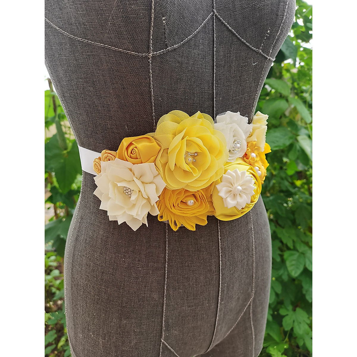 HOSINSECT New Maternity Pregnancy sash for Mom to be Baby Shower sash (Yellow)