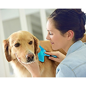 Dog Brush: DakPets Dog Grooming Brush Removes Loose Fur From The Undercoat As Well As Mats & Tangles. Use On All Dogs & Cats. Our Self Cleaning Functi