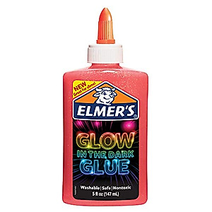 Elmer's Magical Liquid Slime Activator (8.75 fluid ounces) and Elmer's Glow in the Dark Liquid Glue, Great for Making Slime, Washable, Assorted Colors, 5 Ounces Each