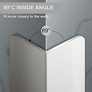 AGHITG Wall Corner Protector,Adhesive Stainless Steel Wall Corner Guard for Wall Protect,59 Inch x 1-3/8 Inch Aluminum Alloy Edge Protector to The Wall from Damage, Scratch by pet. 2PC