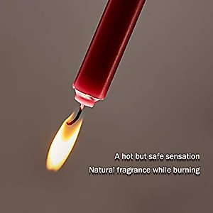 BBTO Low Temperature Candles Valentine's Day Candles Wax Dripping Candles Romantic Candles Long Thin Candles Love Candles for Couples Lovers (6 Pieces)