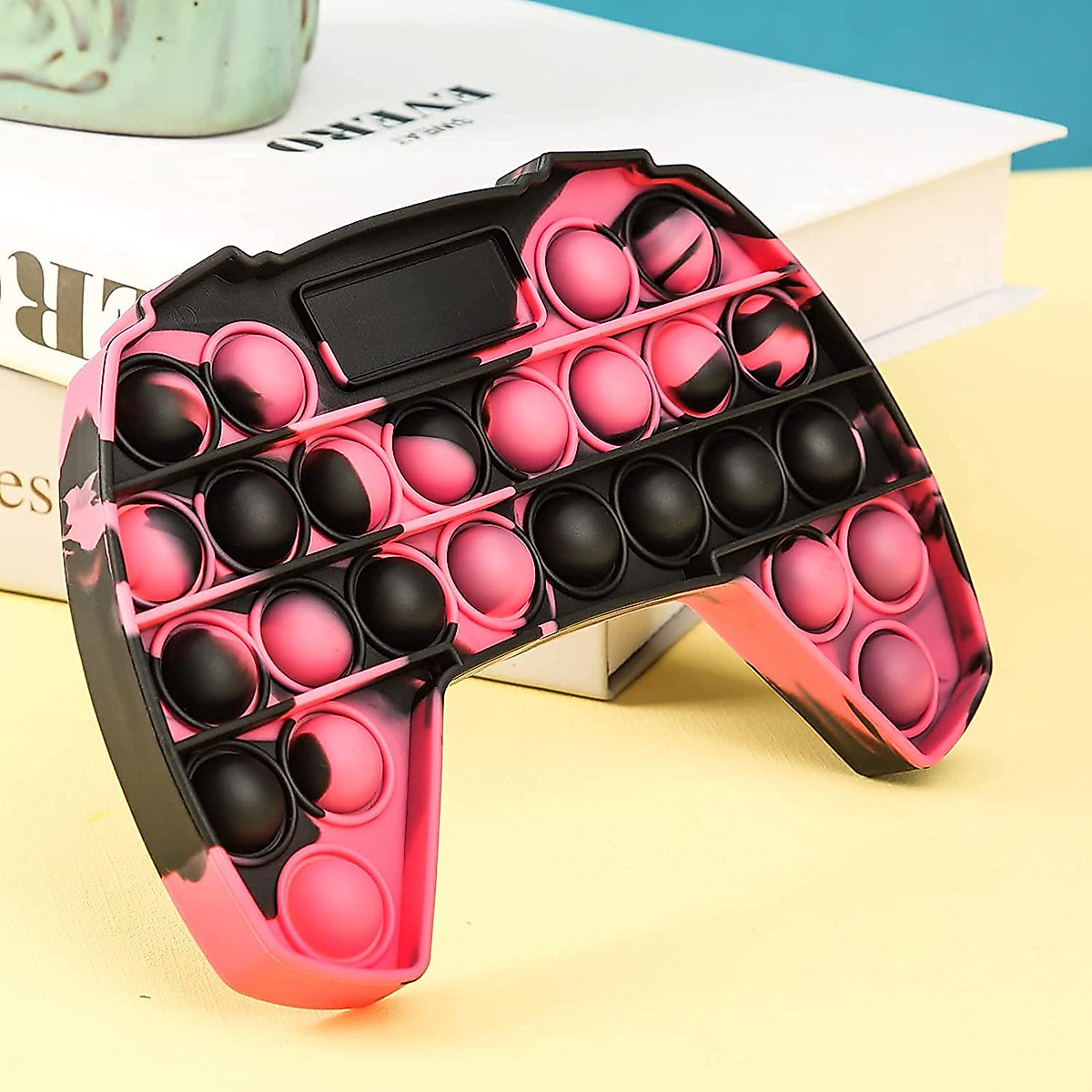 Pop it Game Controller pop Push Pull Fidget Toy Controller (3 Pack Green Pink Blue)