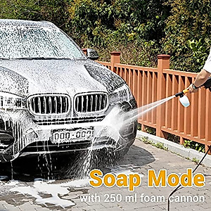 Rock&Rocker Upgraded 1750PSI Pressure Washer, 2.5GPM Portable Electric Power Washer with 360° Spinner Wheels, 4 Quick Connect Nozzles Foam Cannon for Car/Patio/Deck/Home Cleaning