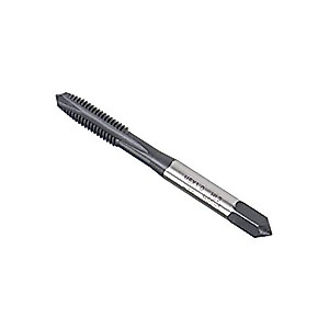 uxcell M6 x 1.0 Spiral Point Threading Tap, H2 Tolerance High Speed Steel TICN Coated, Round Shank with Square End, Metric Screw Taps Tapping Bit for Machinist Thread Repair, 2pcs