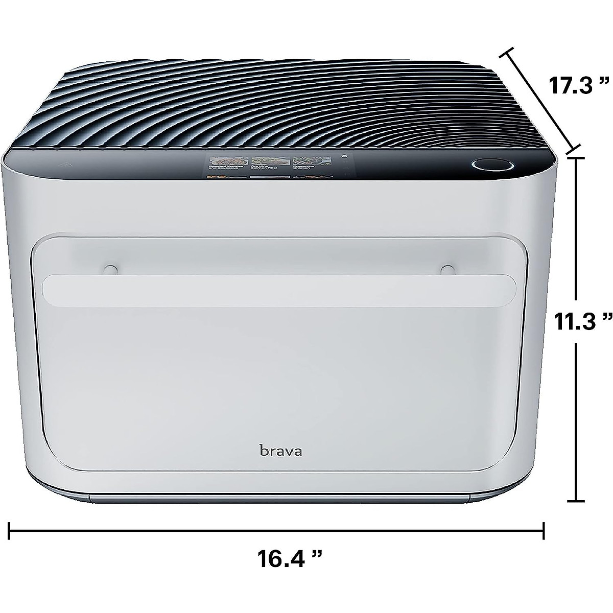 Brava Glass: 10-in-1 Touchscreen Countertop Smart Oven, Glass Door, Wireless Thermometer, Air Fryer, 6-Slice Toaster, Slow Cooker, Reheater, Dehydrator, Rice Cooker, Auto-Shut Off, 1800W