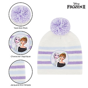 Disney Girls Toddler Winter Hat, Scarf And Mittens Set 2-4 Or Frozen Elsa & Anna Hat, Scarves And Kids Gloves Sets 4-7
