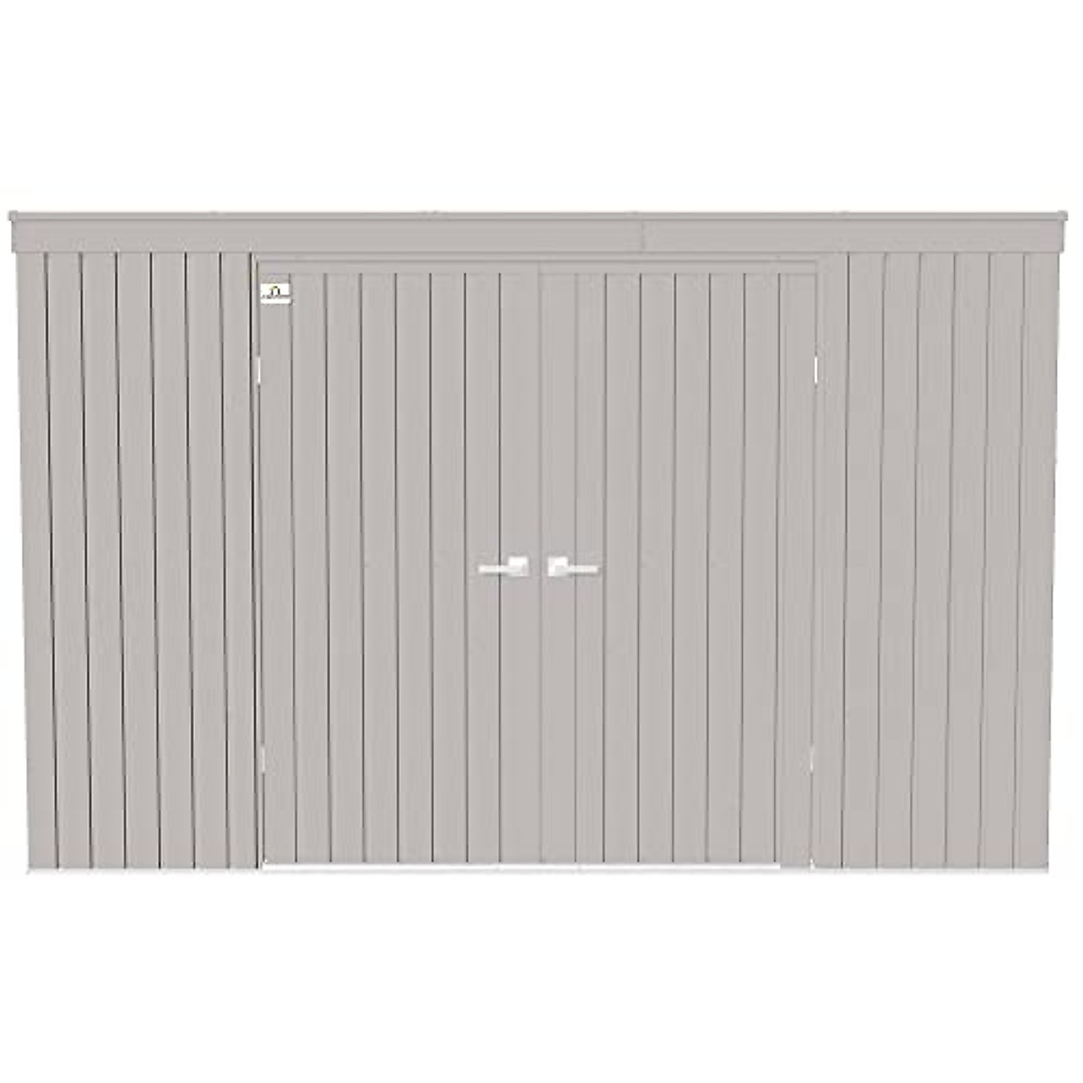 Arrow Shed Elite 10' x 4' Outdoor Lockable Steel Storage Shed Building with Pent Roof, Cool Grey