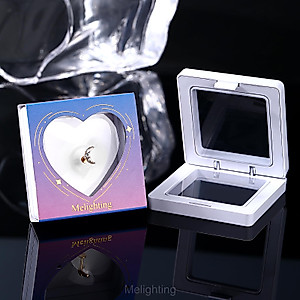 Melighting 14K Solid Gold Moon Earring, 16G Threadless Flat Back Earring with Titanium Post, CZ Stone, for Women