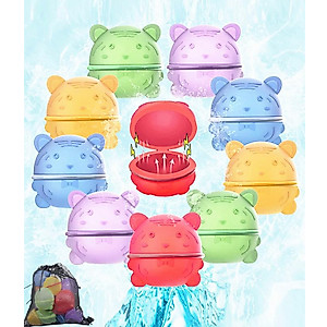 12Pcs Reusable Water Balloons, Latex-Free Silicone Water Bomb Summer Fun Outdoor Toys, Pool Beach Toys for Kids Adults