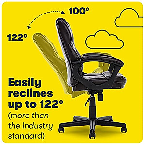 Serta Manager Office, Ergonomic Computer Chair with Layered Body Pillows Contoured Lumbar Zone, Faux Leather, Roasted Chestnut Brown