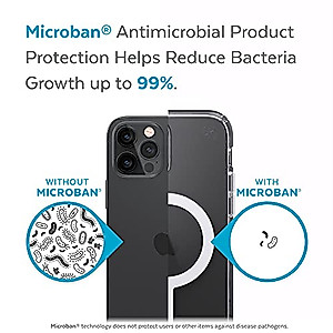 Speck Products Presidio Perfect Clear + MagSafe iPhone 12 / iPhone 12 Pro Case, Clear/Clear