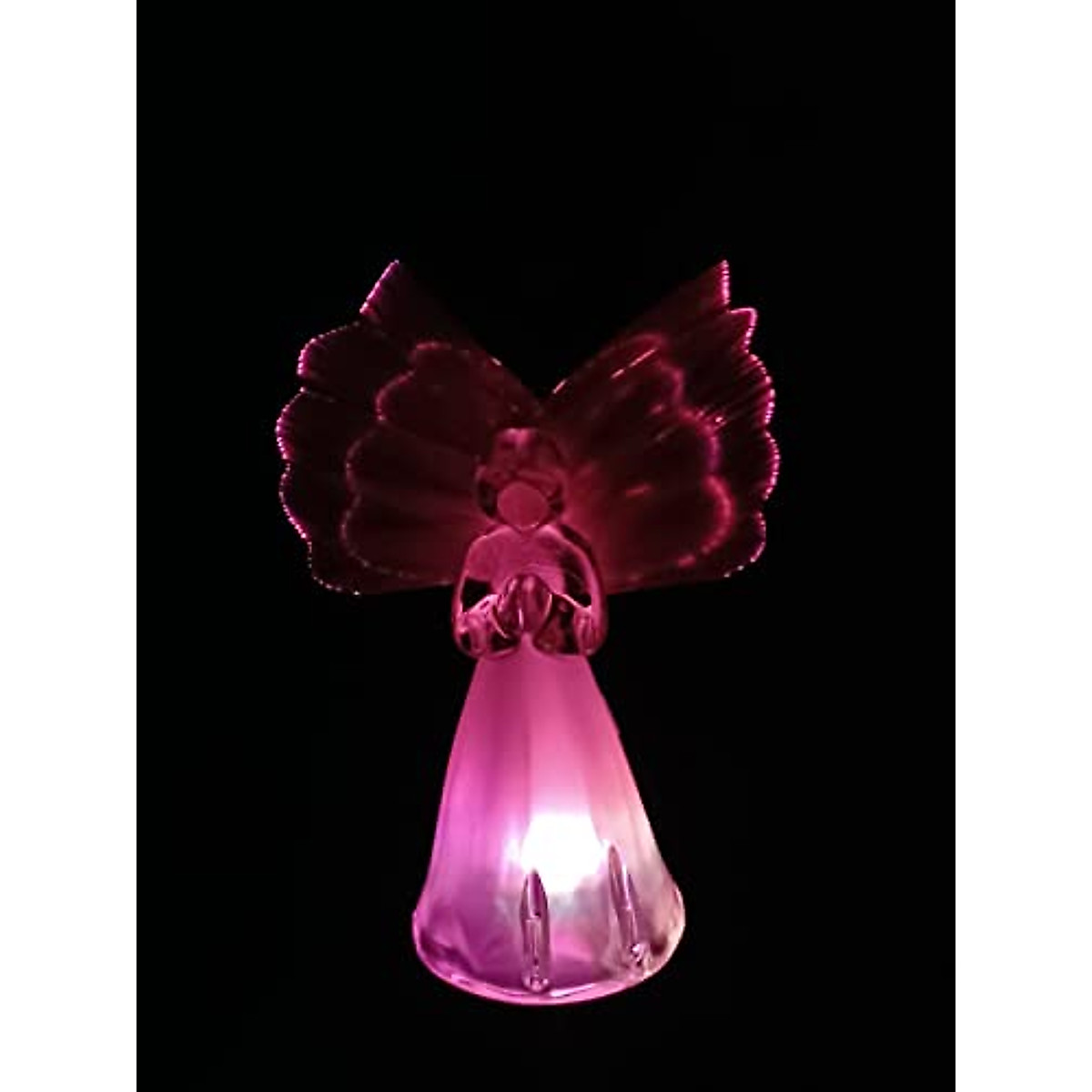 Starry Illuminate 1 PCS Solar Color Changing Style Garden Stake Light Pathway Stake Light (Fiber Wings Angel), Clear