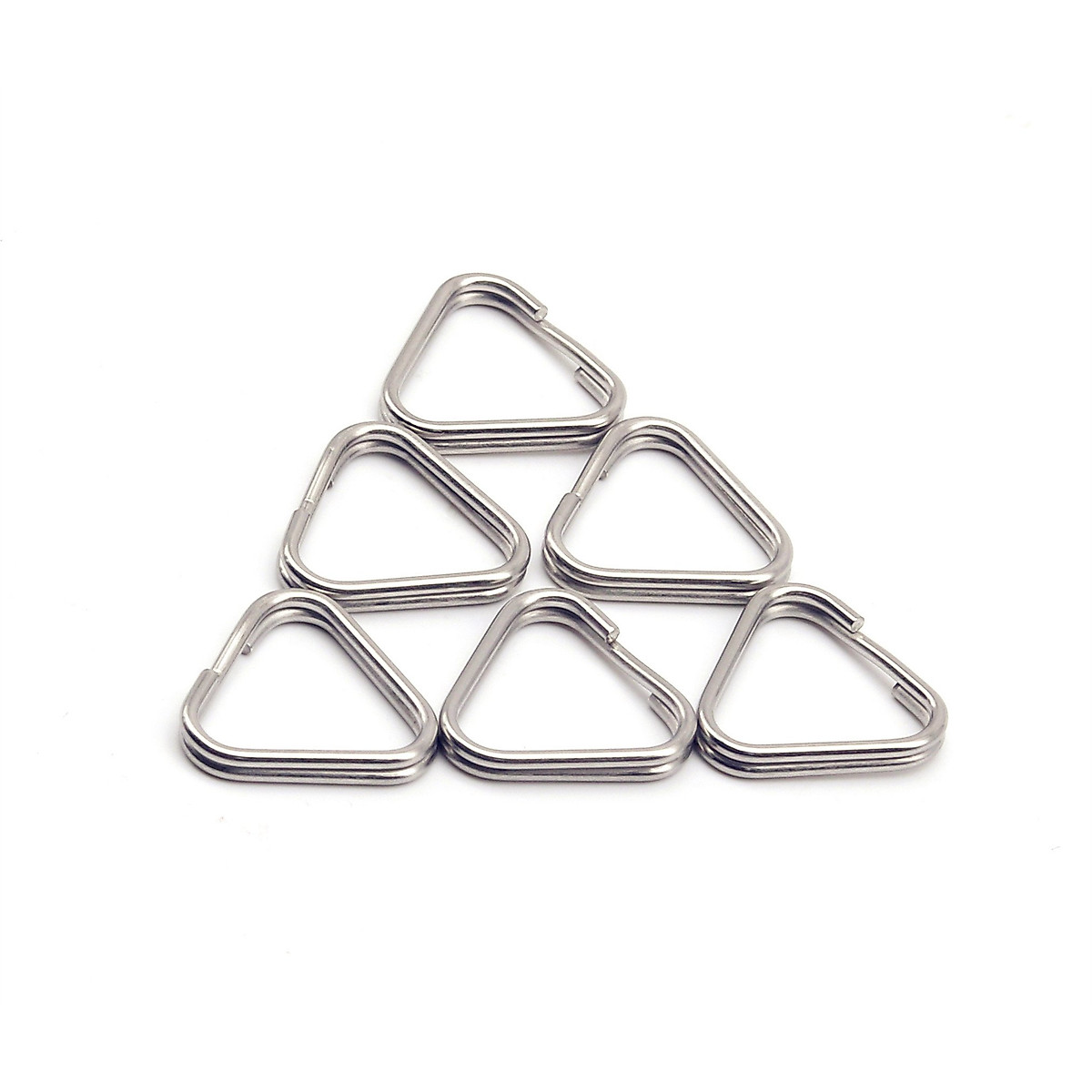 HITHUT 6pcs Camera Eyelet Ring Split Ring Lug Ring Triangle Strap Ring Hook for DSLR RF Mirrorless Camera (Stainless Steel)