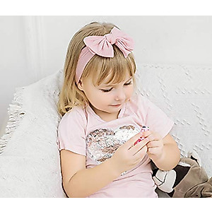 Mookiraer Baby Girls Headbands with Bows Handmade Hair Accessories Stretchy Hairbands for Newborn Infant Toddler Baby Essentials (Figure 10pcs)