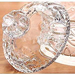 DLiQ Clear crystal glass candy cup creative glass storage can jewelry storage box is suitable for family kitchen
