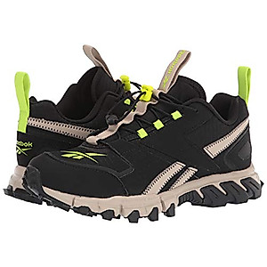 Reebok Women's DMXPERT Sneaker, Black/modern beige/neon Lime 9.5 M US
