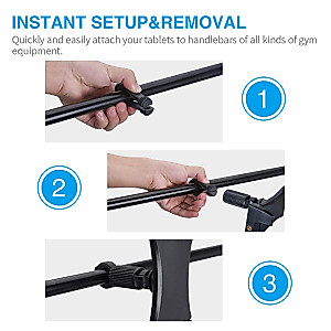 JUBOR Tablet Mounts for Microphone Stands, Microphone Tablet Holder, Mic Music Stand for iPad, iPad Pro, iPad Air, iPad Mini, 2, 3, iPhone, Smartphone 4.7-12.9" Tablets