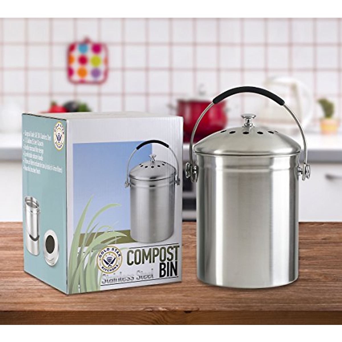 Gold Star Kitchens Genuine Compost Bin Replacement Filters - Fits ASIN B071FB1STN