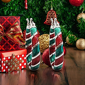 Christmas Hoop Earrings for Women Enamel Holiday Xmas Ornament Loop Earring Charm Jewelry Gift