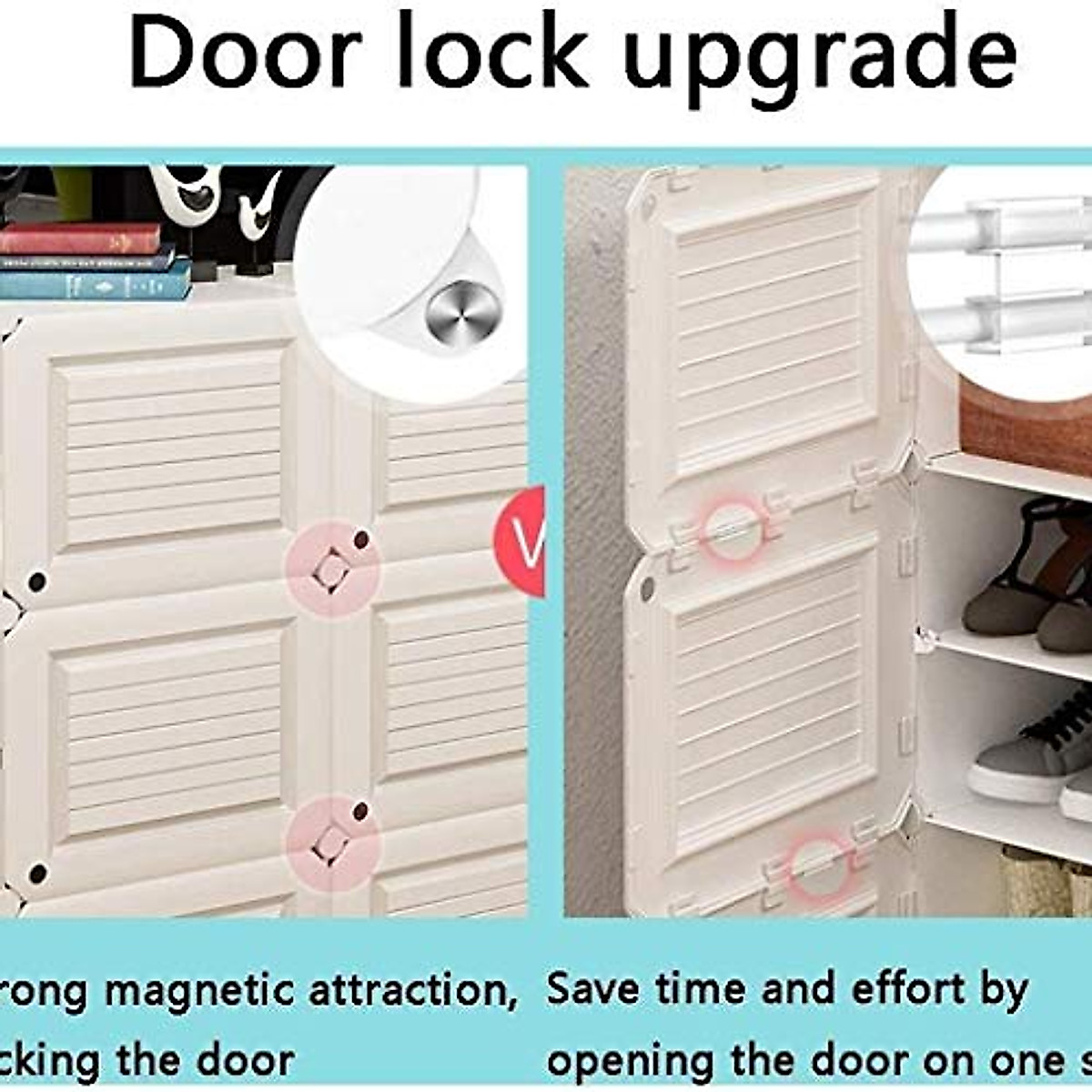 DINGZZ Simple Shoe Cabinet, Home Storage Multi-Layer Dust-Proof Plastic Large-Capacity Dormitory Small Shoe Shelf