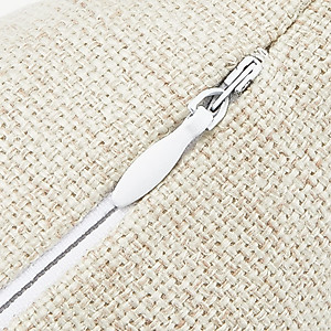 Farmhouse Cotton Linen Cushion Cover with Zipper 14x24in Red and Black Buffalo Plaid Merry Christmas Santa Claus Pillow Case Throw Pillow Cover for Living Room Bedroom Decor Xmas Gifts for Friend