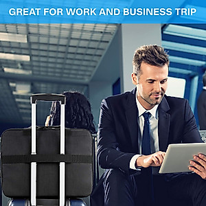 18 Inch Laptop Bag,BAGSMART Expandable Briefcase,Computer Bag Men Women,Laptop Shoulder Bag,Work Bag Business Travel Office,Lockable (Black-18.4 inch)