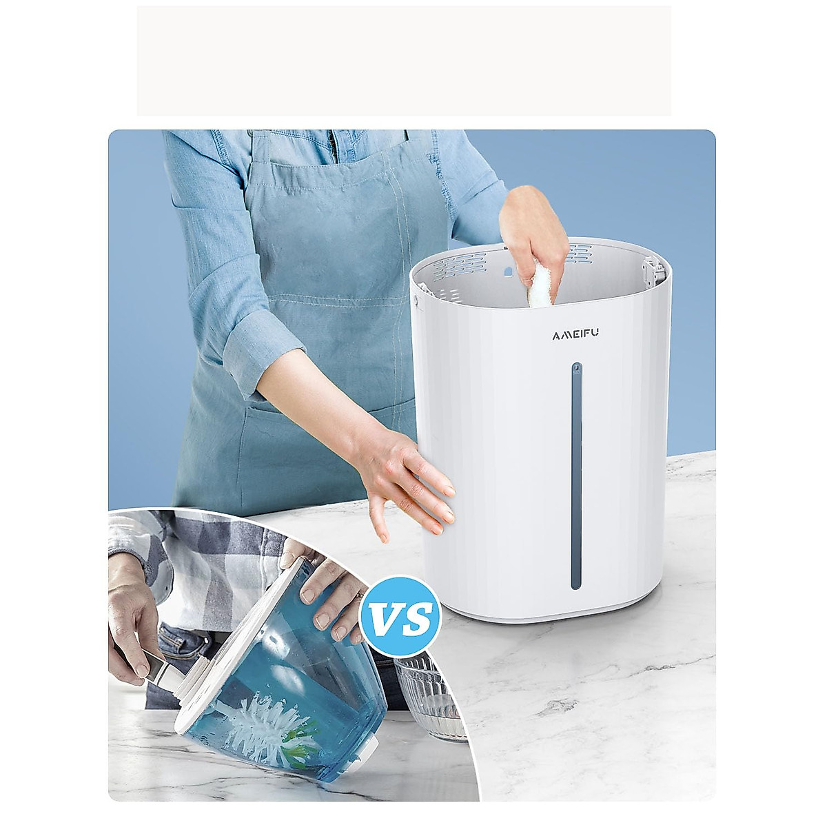 6.5L Humidifiers for Large Room Bedroom, Top Fill Humidifier, Quiet Cool Mist Humidifiers for Home, Baby, Pets, Plants, 54 Hours Run Time, Easy to Clean