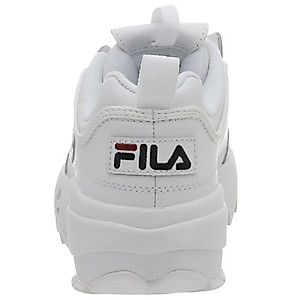 Fila Men's Strada Disruptor fashion sneakers, White/Peacoat/Vinred, 12 US