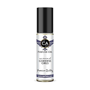 CA Perfume Impression of Carolina H. Goddess Girls For Women Replica Fragrance Body Oil Dupes Alcohol-Free Essential Aromatherapy Sample Travel Size Concentrated Long Lasting Roll-On 0.3 Fl Oz/10ml
