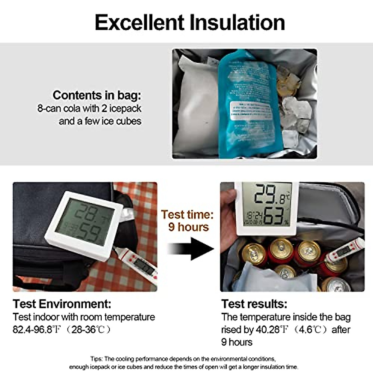 MIER Insulated Lunch Box Bag Leakproof Meal Prep Cooler Bag Tote for Adult Men Women Kid to Work, Tactical, School, Picnic, 12 Can (Black)