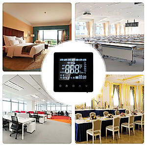 Smart Thermostat, Alexa Thermostats for home, LCD Touch-screen Programmable Thermostat with Water Heating, 3A Digital Temperature Controller for Home School Office Hotel