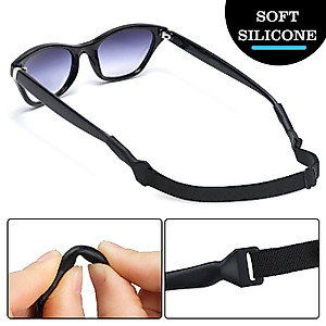 NETTEMPT Glasses Straps, Adjustable Eyewear Retainer - No Tail Sunglasses Strap For Men's Glasses Straps (2pcs 13inch)