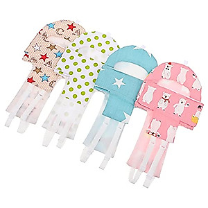 VILLCASE Budgie Diaper 4 Pack Reusable Bird Flight Suit- Breathable Bird Diaper, Bird Clothes with Bowtie Decor, Bird Pee Pads for Parakeet Parrot Canary Budgie Macaw (Size XL) Bird Flight Suit
