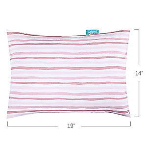 Organic Cotton 2 Pack Kids Toddler Pillowcase for Baby Toddler Pillows 13"x 18" or 14"x19", Envelope Baby Toddler Pillow Cover Cases