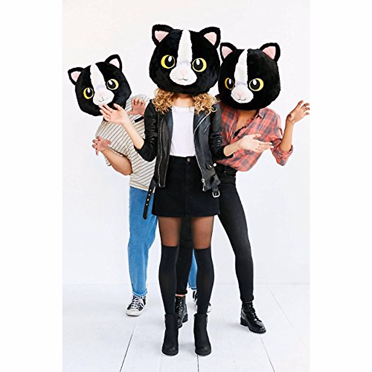 Clever Idiots Inc Animal Head Mask - Plush Costume for Halloween Parties & Cosplay (Cat)