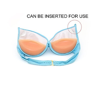 Silicone Bra Inserts Bra Pad Breast Enhancers Waterproof Gel Inserts Reusable Bra Lift for Women Girls Bikini Push Up Breast Pads(skin)