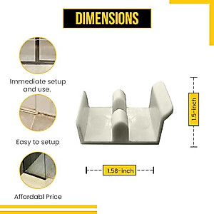 1-5/8" Jamb Guide for Glass Shower Door Used for Side or Bottom Replacement (Pack of 2). Please Note That it Will not fit All Rail-Rollers-Door, Please Refer Images 3 and 4 for Dimensions
