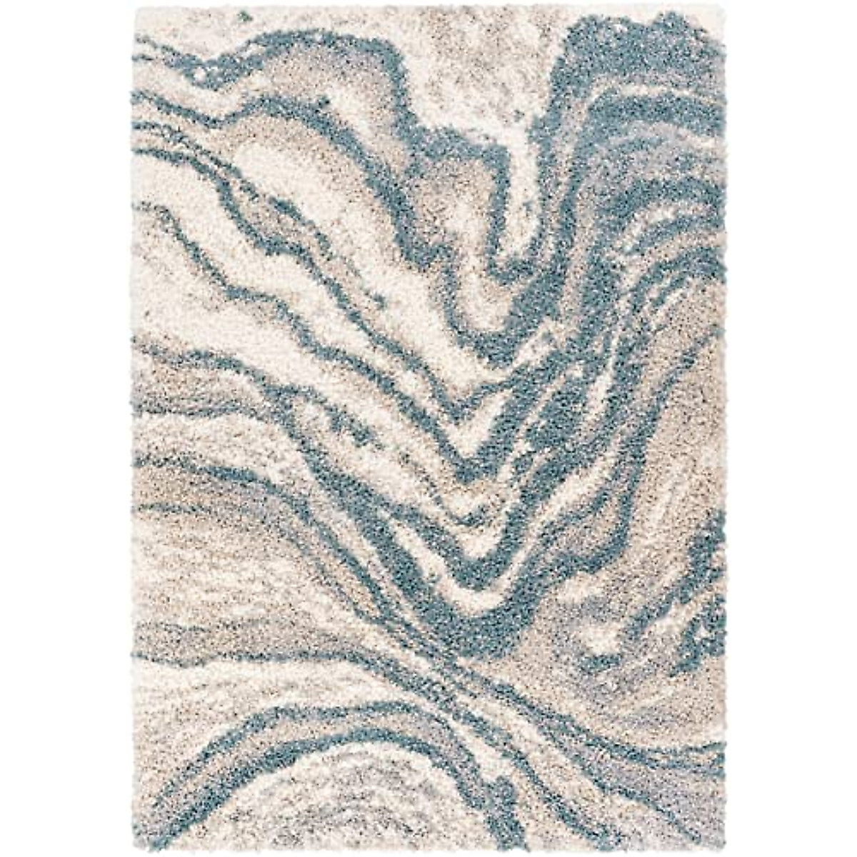 Mark&Day Area Rugs, 8x10 La Grange Modern Aqua Area Rug, Blue/Grey/Beige Carpet for Living Room, Bedroom or Kitchen (7'10" x 10')