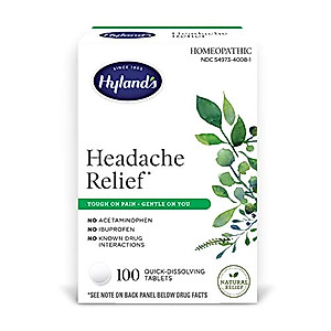 Hyland's Headache and Tension Relief, Natural Pain Medicine, 100 Tablets