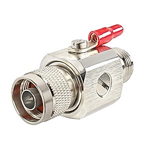 MOOKEERF Lightning Arrestor N Lightning Arrestor 50 Ohm Coaxial Lightning Arrestor, 0-6GHz N-Type Male to N-Type Female Coaxial Lightning Arrestor