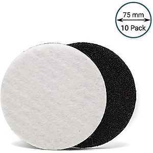 GLASS POLISH 11007 GP-PRO Felt Polishing Pads for Polishing Glass, Plastic, Metal, Marble - Ø 3 inch - Pack of 10