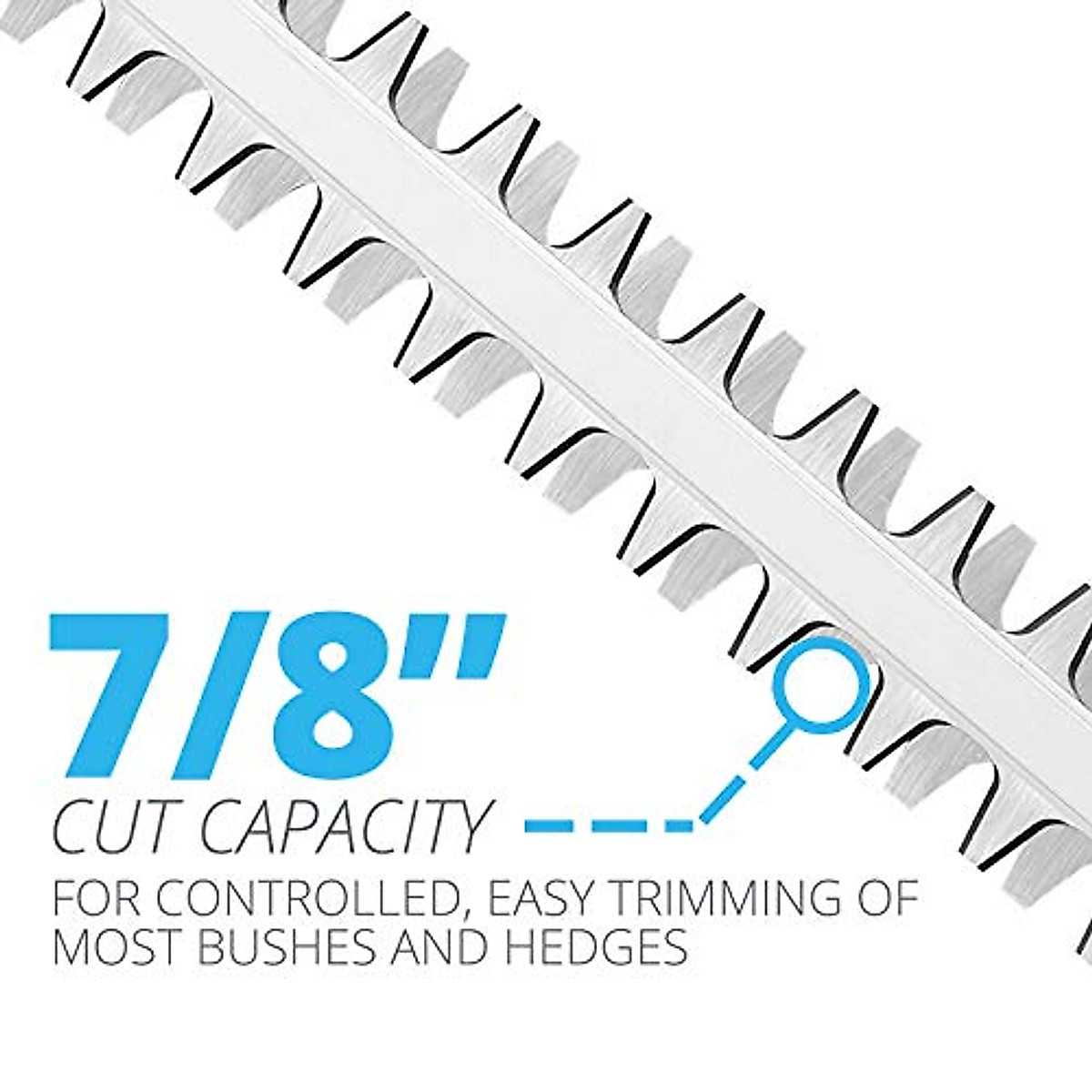 40V Cordless Pole Hedge Trimmer Long Reach 20" Cutting Length 6 Position Adjustable Head with Battery and Charger