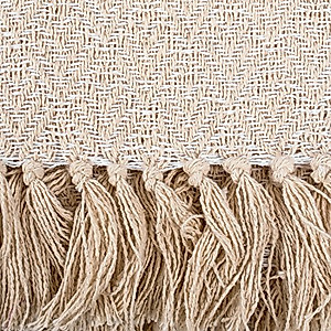 DII Diamond Throw Collection Cotton Woven, 50x60, White