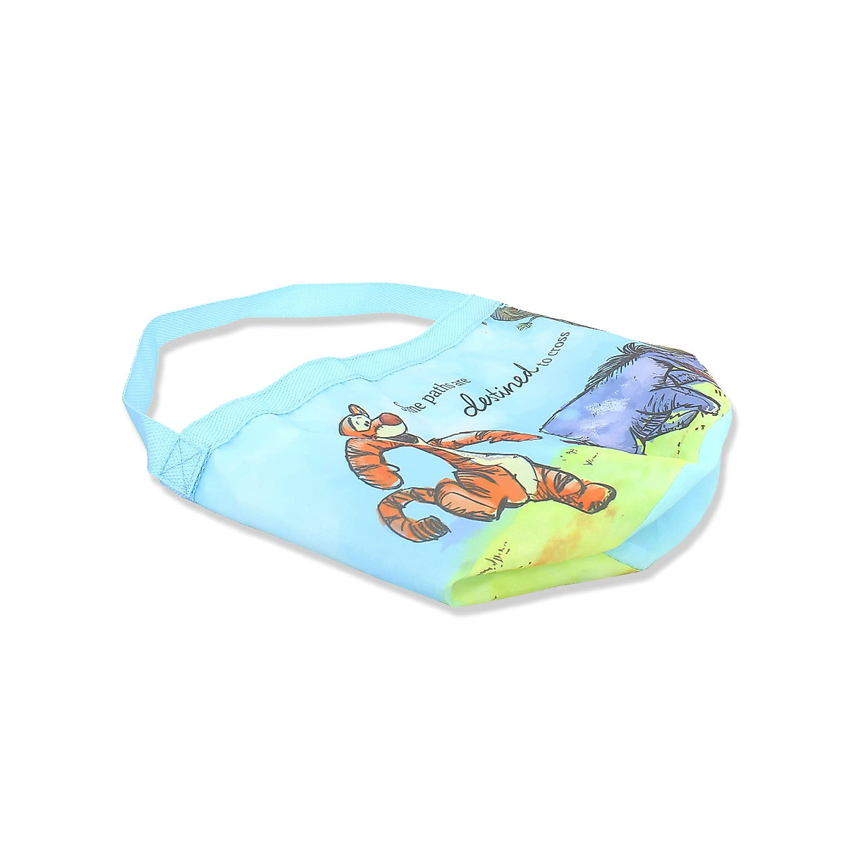 Winnie the Pooh Kids Collapsible Nylon Gift Basket Bucket Tote Bag (One Size, Blue)